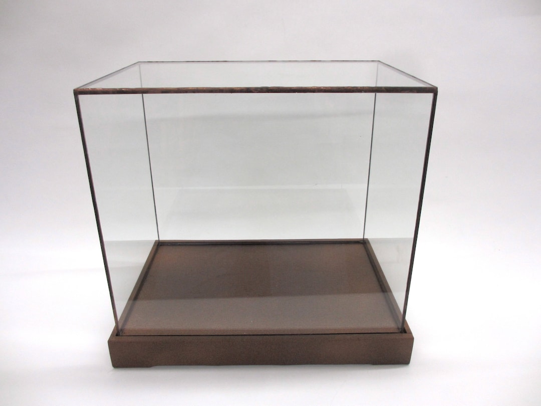 14 X 14 X 9 Custom Glass Display Case With Wood Base - Protects and ...