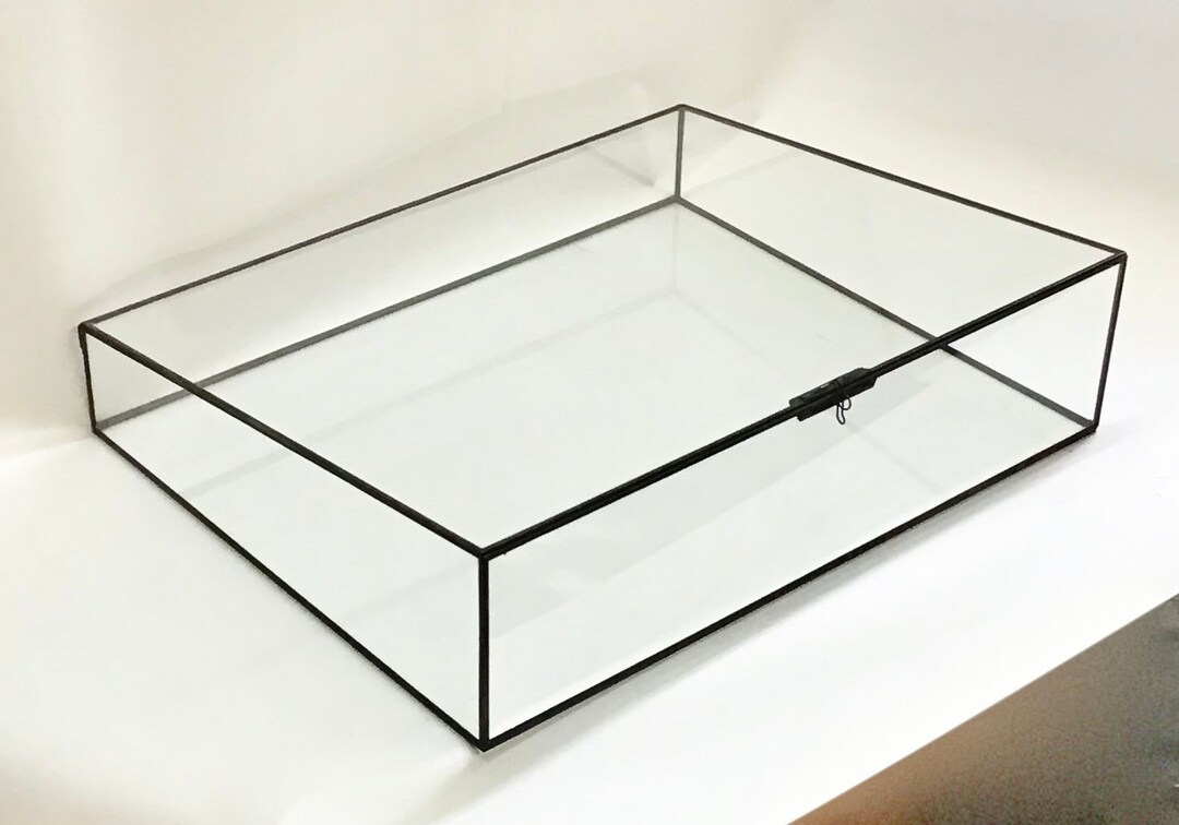 14 X 9 X 4 to 2 Tall Slant Front Glass Display Cases a Special Case for ...