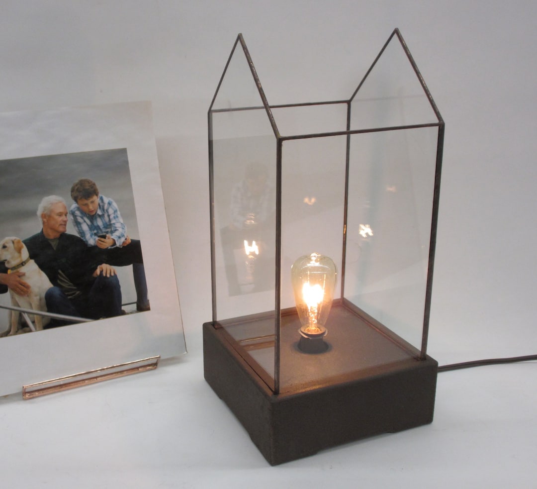 Vintage Style Edison Lamp With House Shade - Etsy