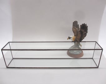 Vintage Rectangular Glass Display Case Box With Brass - Etsy