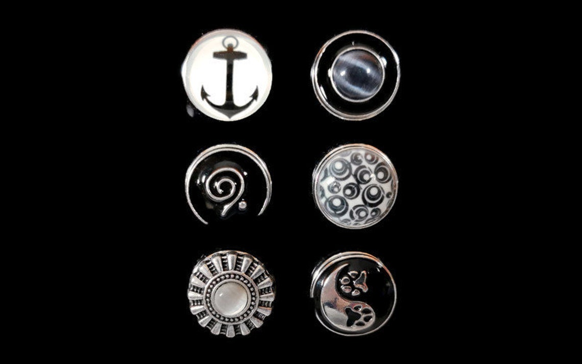 SNAP Button Black Snap Button Chunk Buttons - Etsy UK