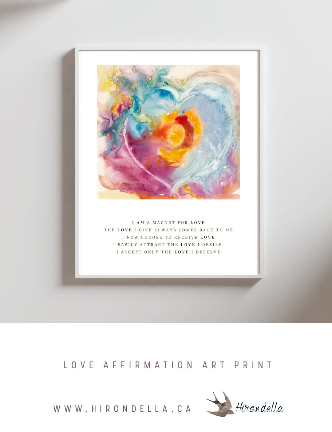 Affirmation Wall Art, Spiritual Art, Quote Painting Law of Attraction ...