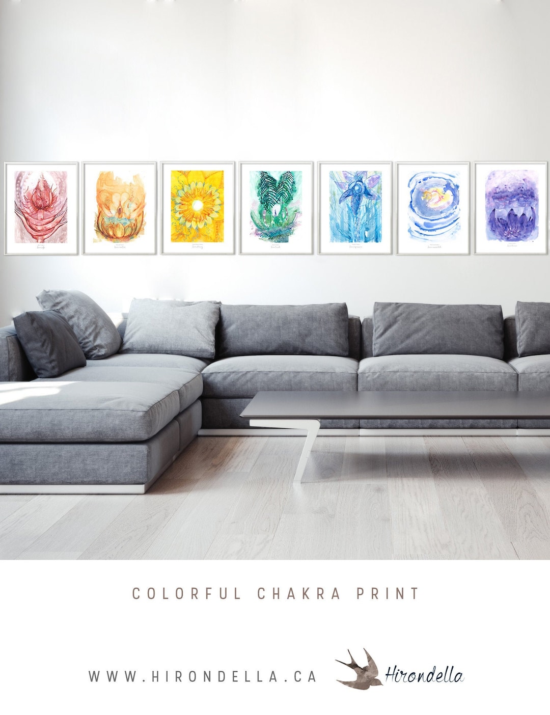 Chakra Art, Chakra Painting Set, 7 Chakra Wall Hanging, Chakra Wall Art ...
