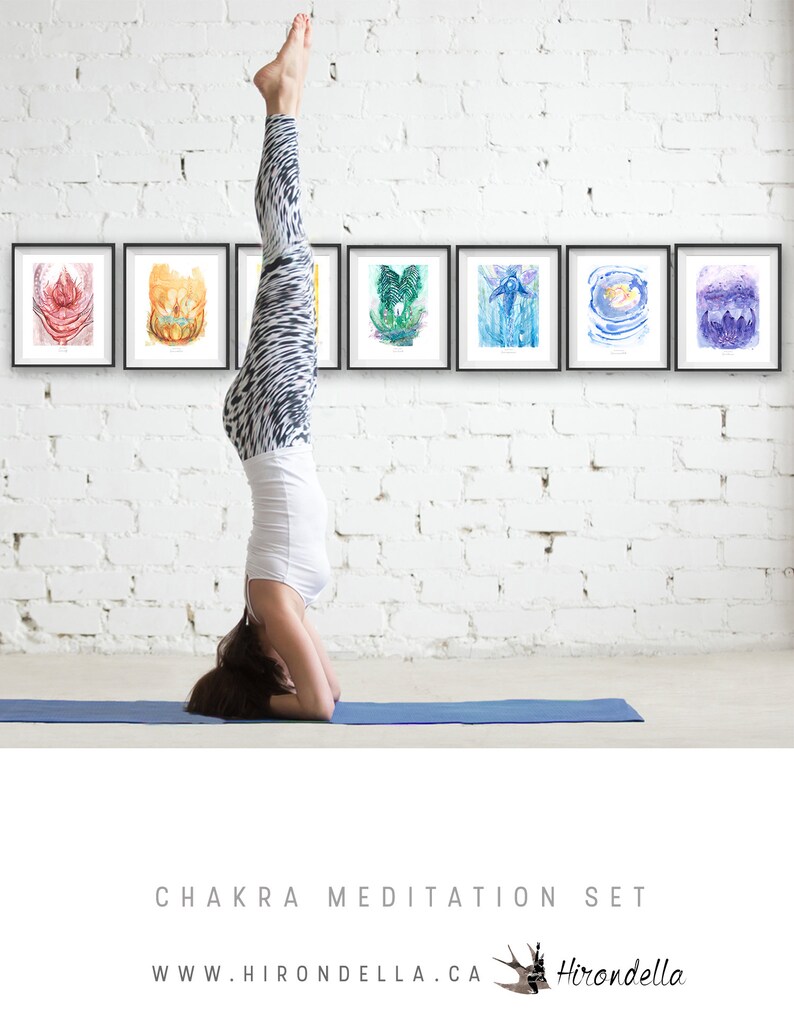 Chakra Art Chakra Painting Set 7 Chakra Wall Hanging Chakra - Etsy