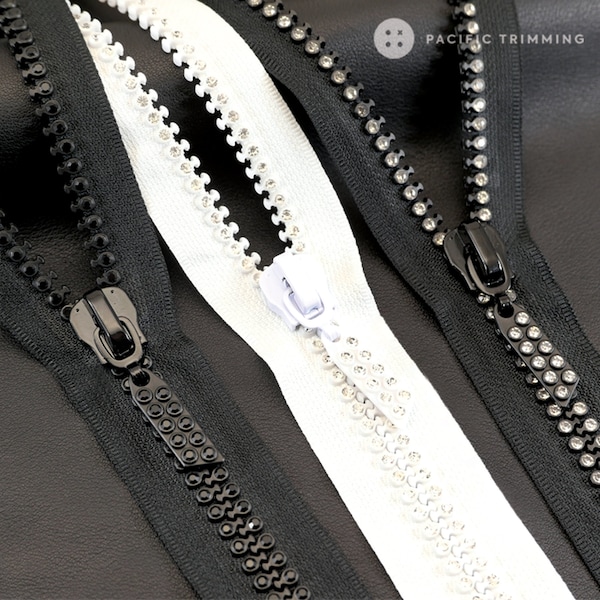 Rhinestone Zipper - Etsy