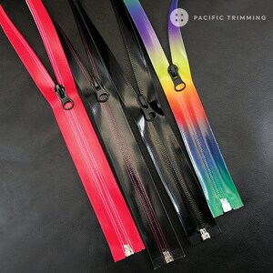 Shiny Finish Water Repellent Nylon #7 Coil Zipper *custom Cut to Length ...