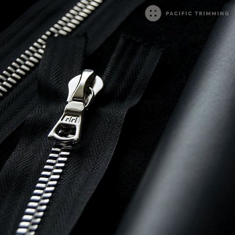 Riri M8 One Way Nickel Teeth Metal Zipper custom Cut to - Etsy