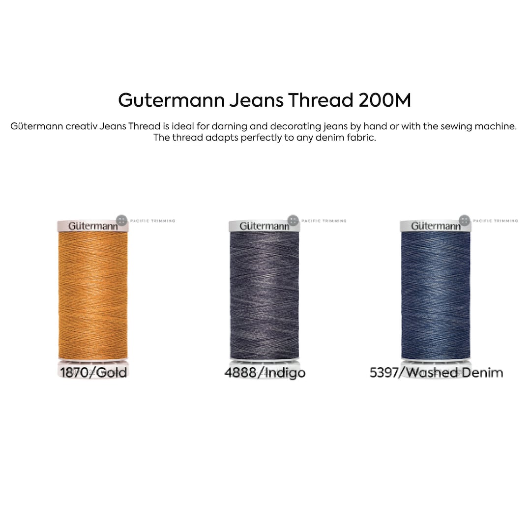 Gutermann Jeans Thread 200M Multiple Colors - Etsy