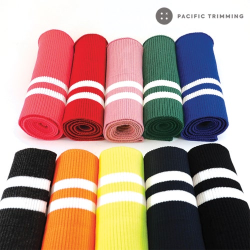 Two Line Striped Rib Knit Multiple Colors - Etsy