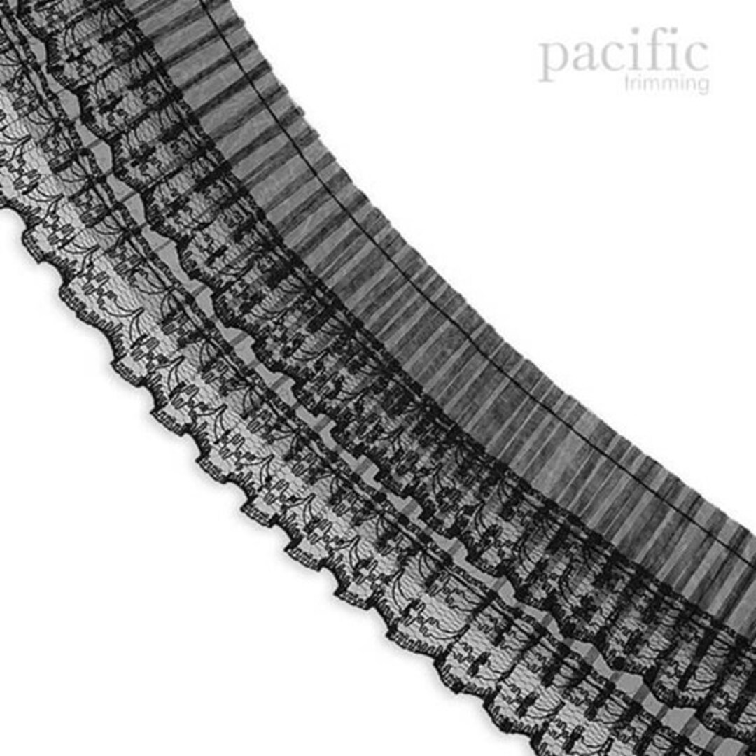 2 1/4" Lace Edged 2-layers Sheer Pleat - Etsy