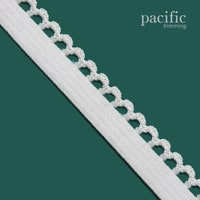 1/2 Inch Decorative Elastic Trim With Lace Edging - Scallop Edging ...