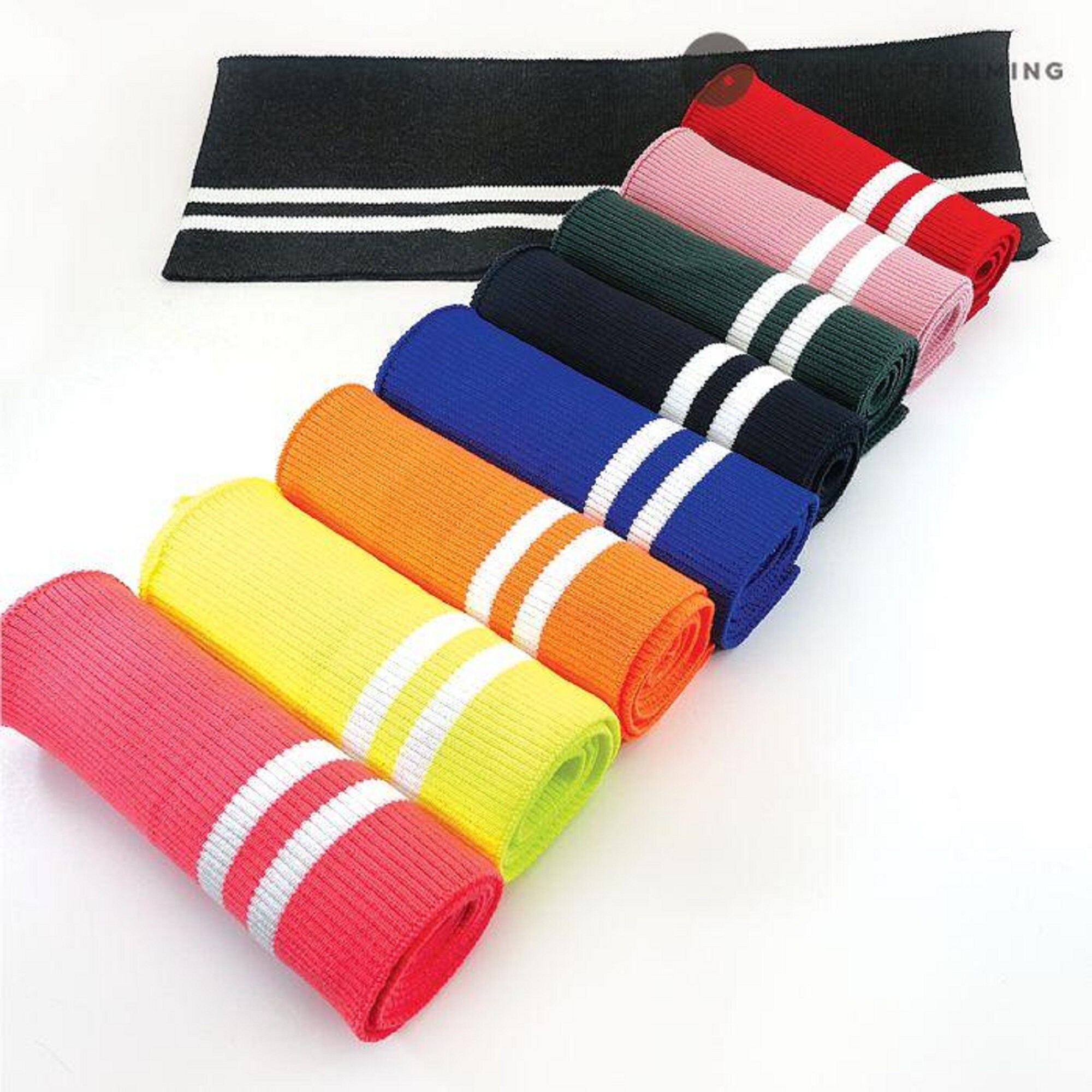 Heavy Weight Two Line Striped Rib Knit Multiple Colors | Etsy