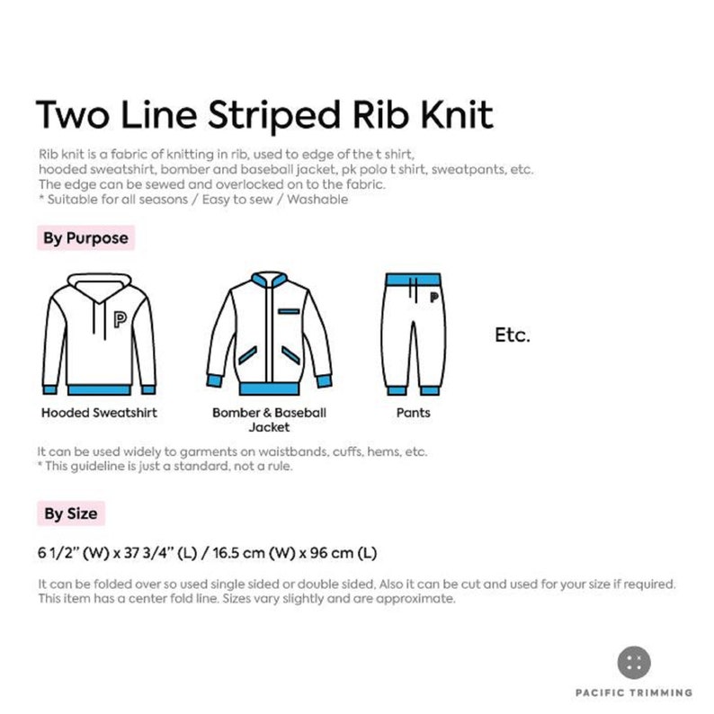 Two Line Striped Rib Knit Multiple Colors - Etsy