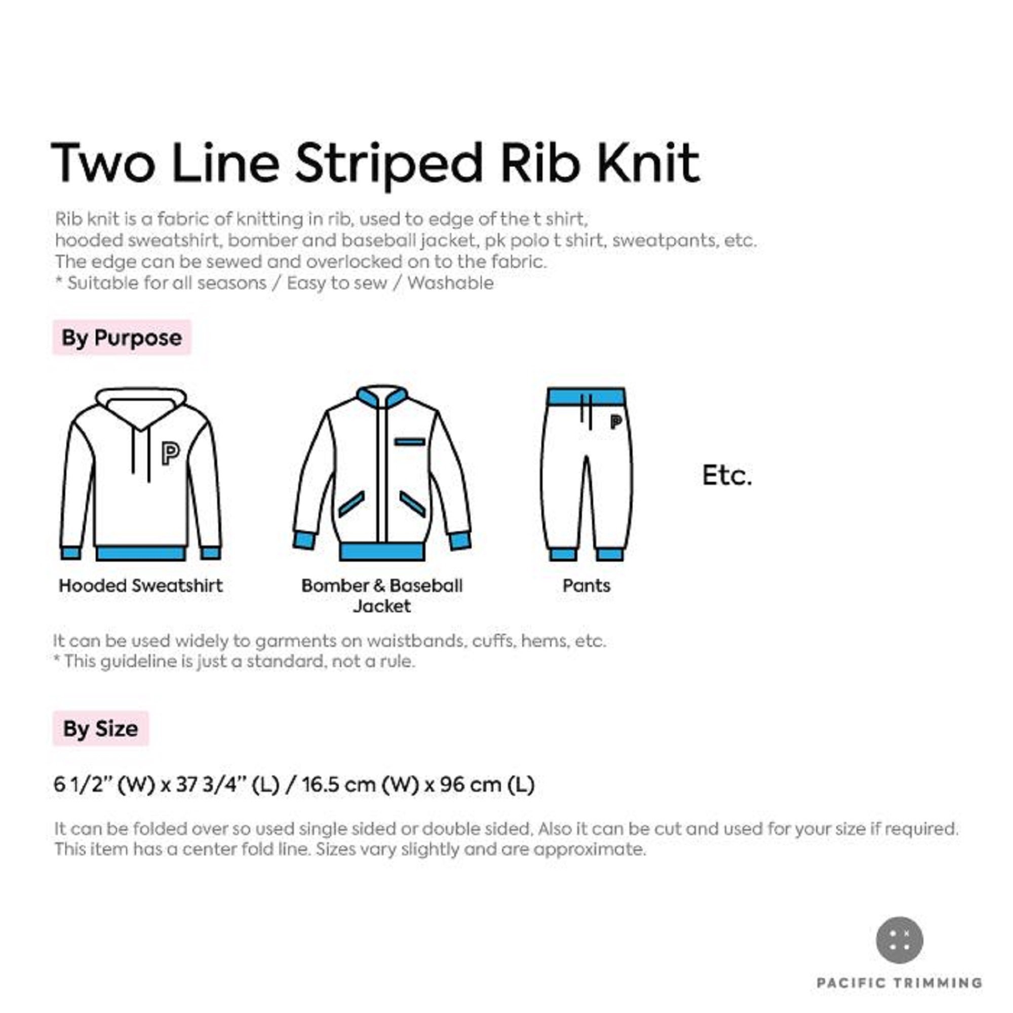 Two Line Striped Rib Knit Multiple Colors - Etsy