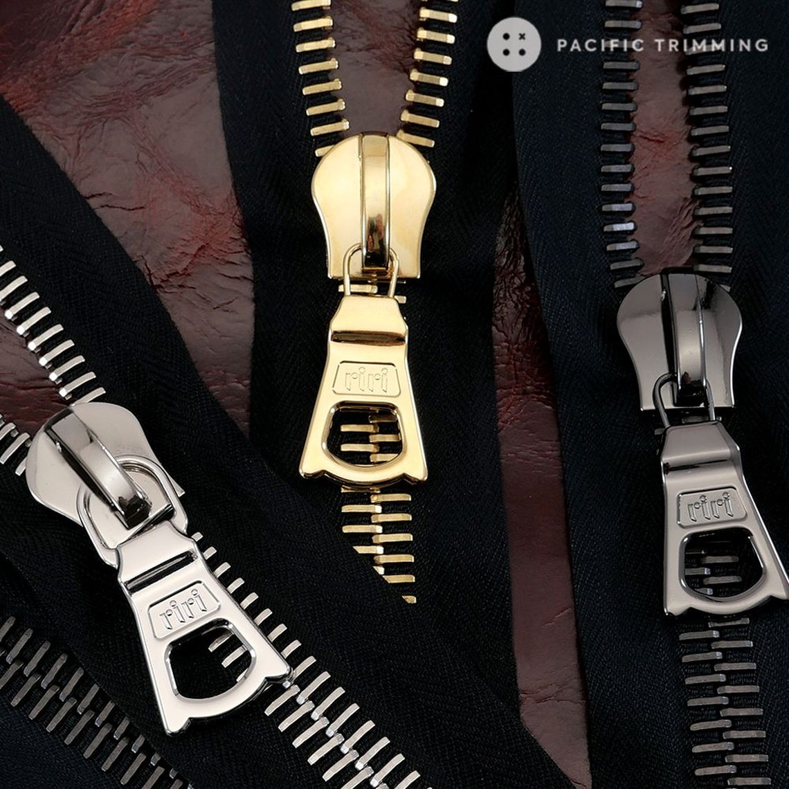 Riri M10 & M14 One Way Metal Black Zipper custom Cut to - Etsy