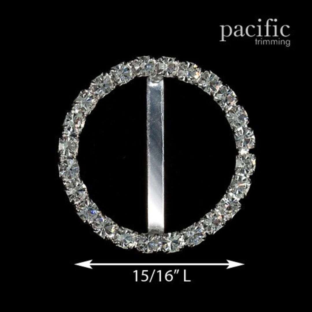 Round Rhinestone Slider 24mm - 2 Colors Available - 530050 - Etsy