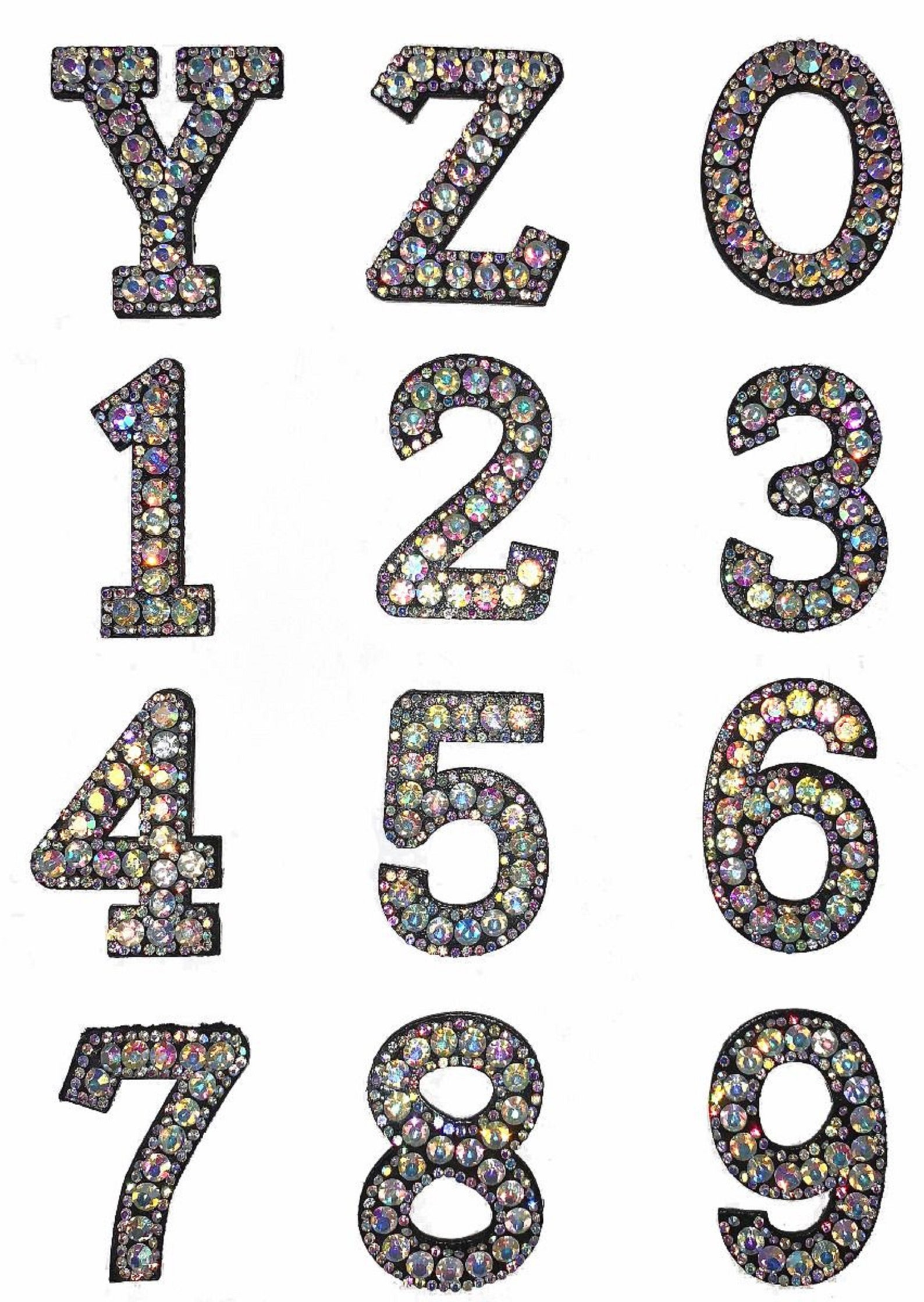 Rhinestone Alphabet Iron on Patch - Etsy