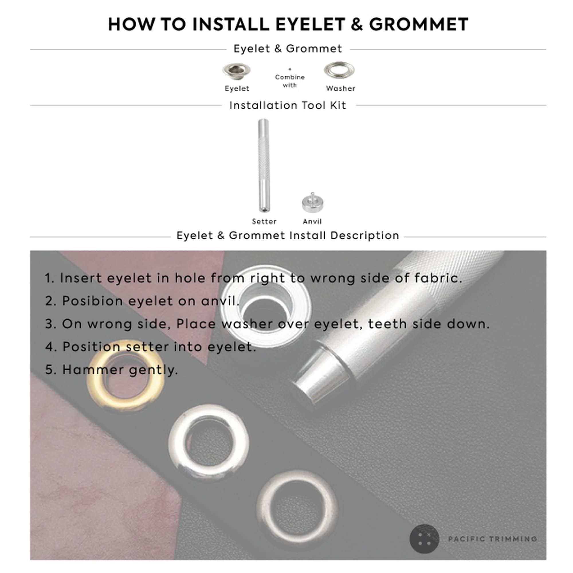 Eyelet & Grommet Installation Tool Kit - Etsy