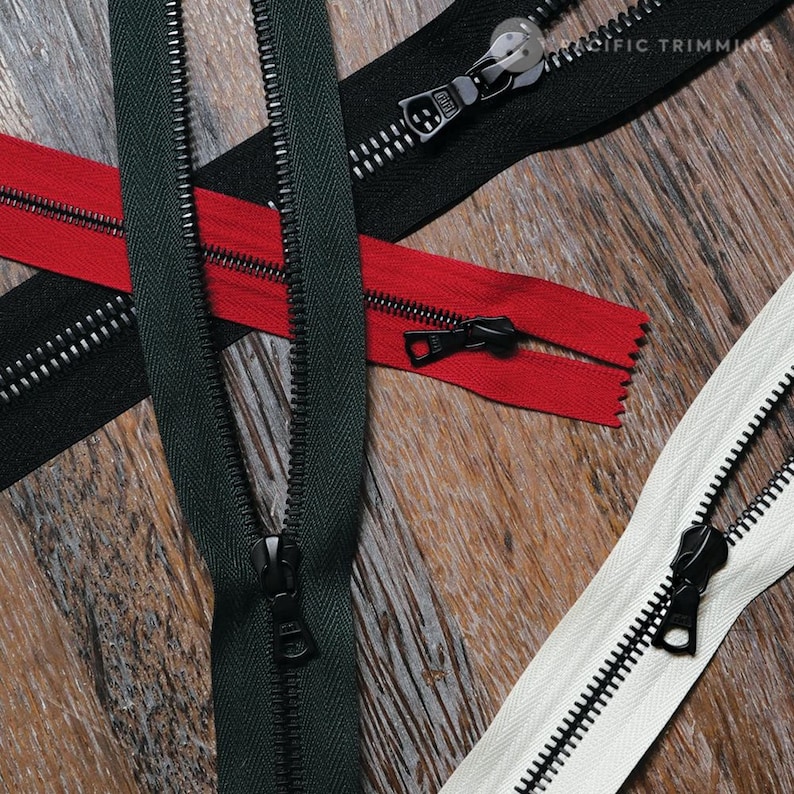 Riri M4 & M6 One Way Matte Black Teeth Metal Zipper custom - Etsy