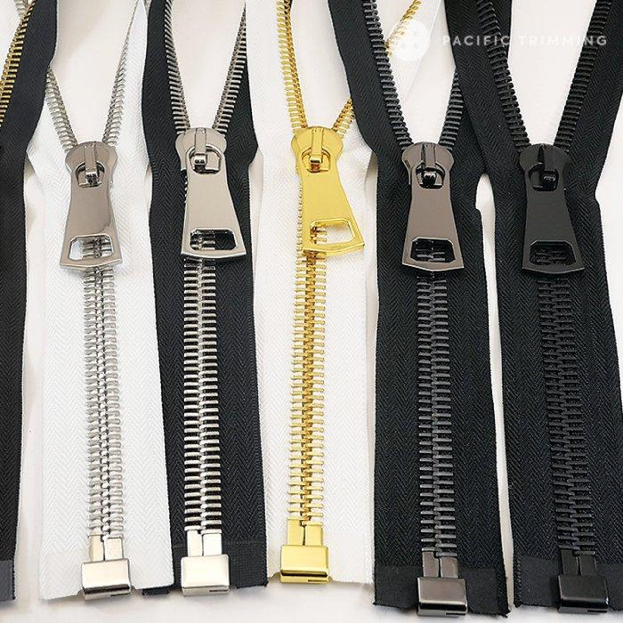 Metal Teeth #12 One Way Zipper *custom Cut to Length* - Etsy