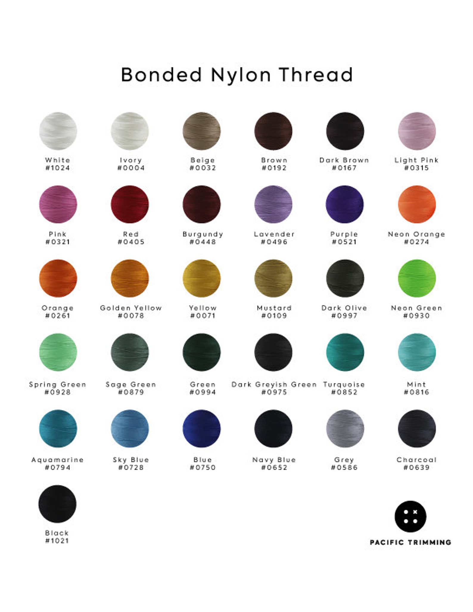 Bonded Nylon Thread 31 Colors - Etsy UK