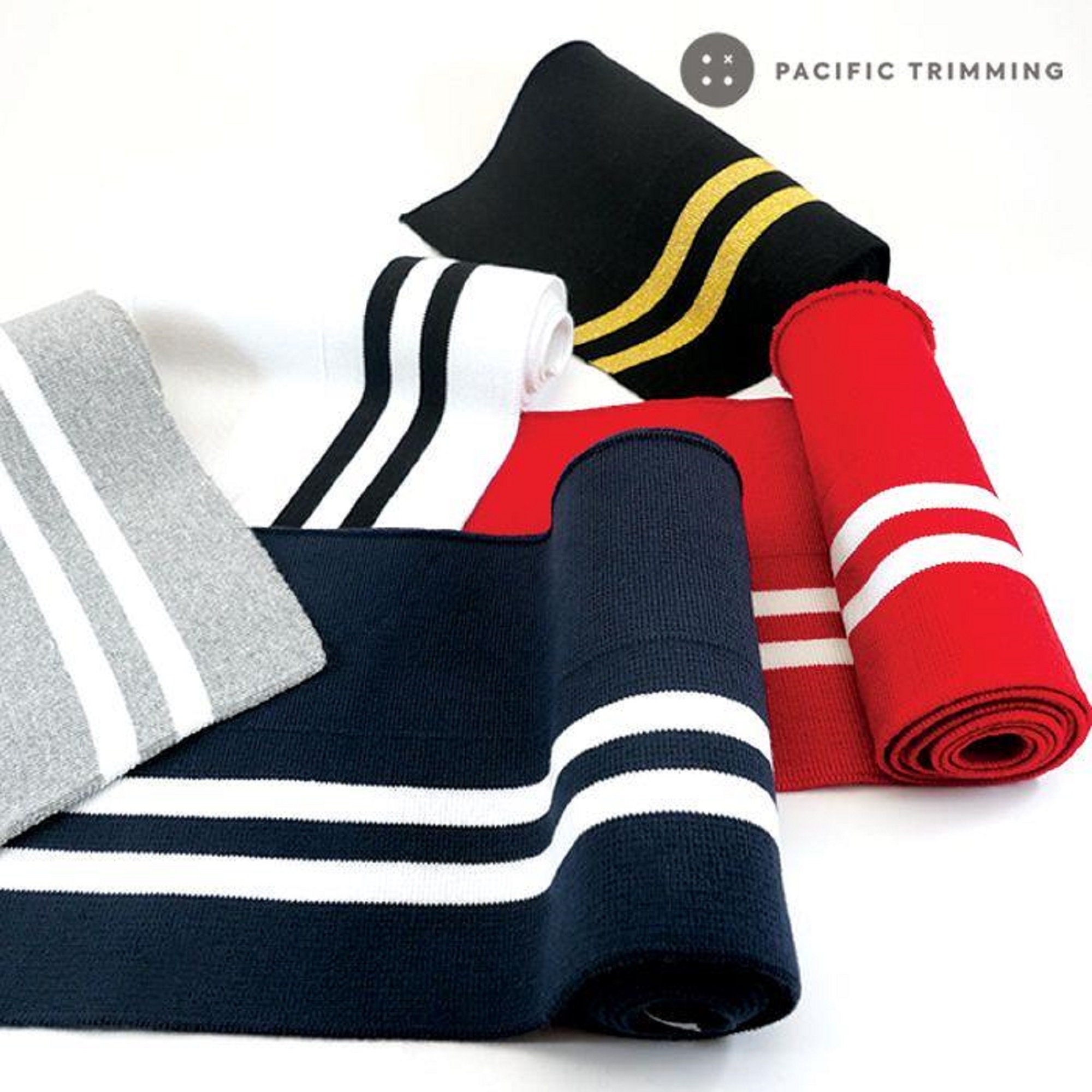 Two Line Striped Rib Knit Multiple Colors - Etsy