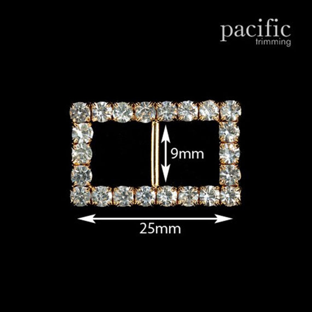 Mini Rhinestone Slider 25x15mm - 3 Colors Available - 230002 - Etsy