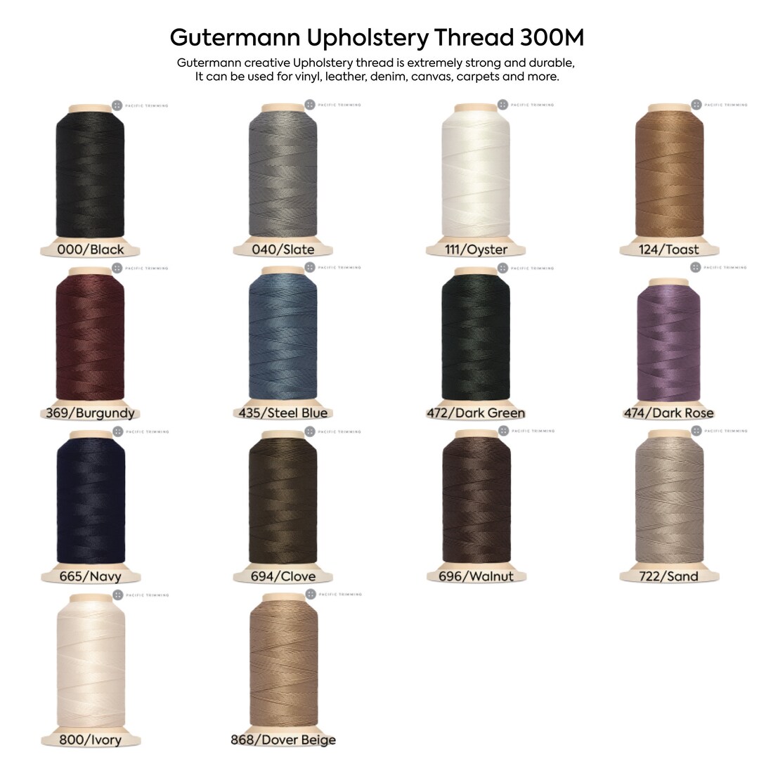 Gutermann Upholstery Thread 300M Multiple Colors - Etsy