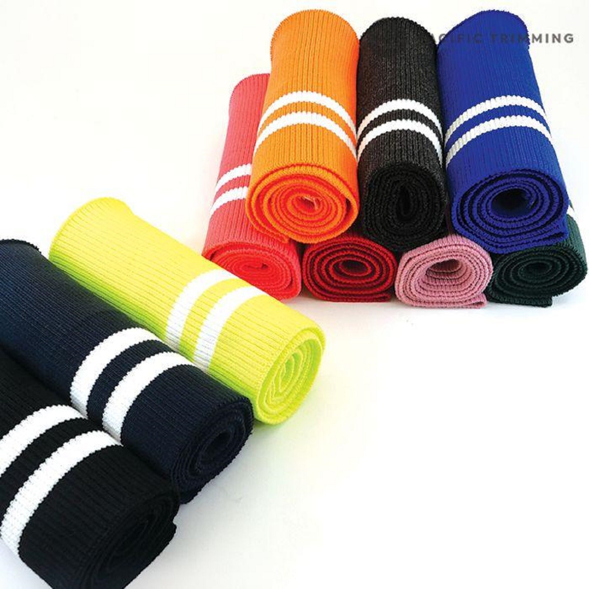 Heavy Weight Two Line Striped Rib Knit Multiple Colors | Etsy