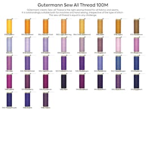 Gutermann Sew All Thread 100M 315 Colors - Etsy