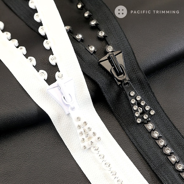 Rhinestone Zippers - Etsy
