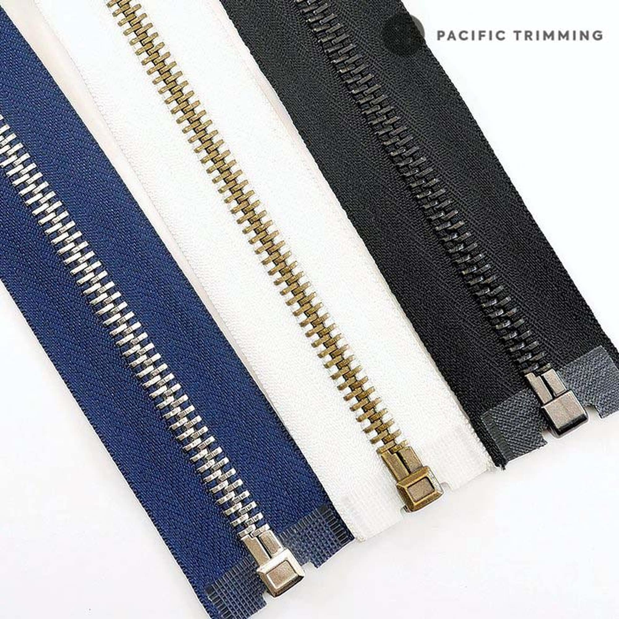 Metal 3 5 or 8 Teeth One Way Zipper custom Cut to Length - Etsy