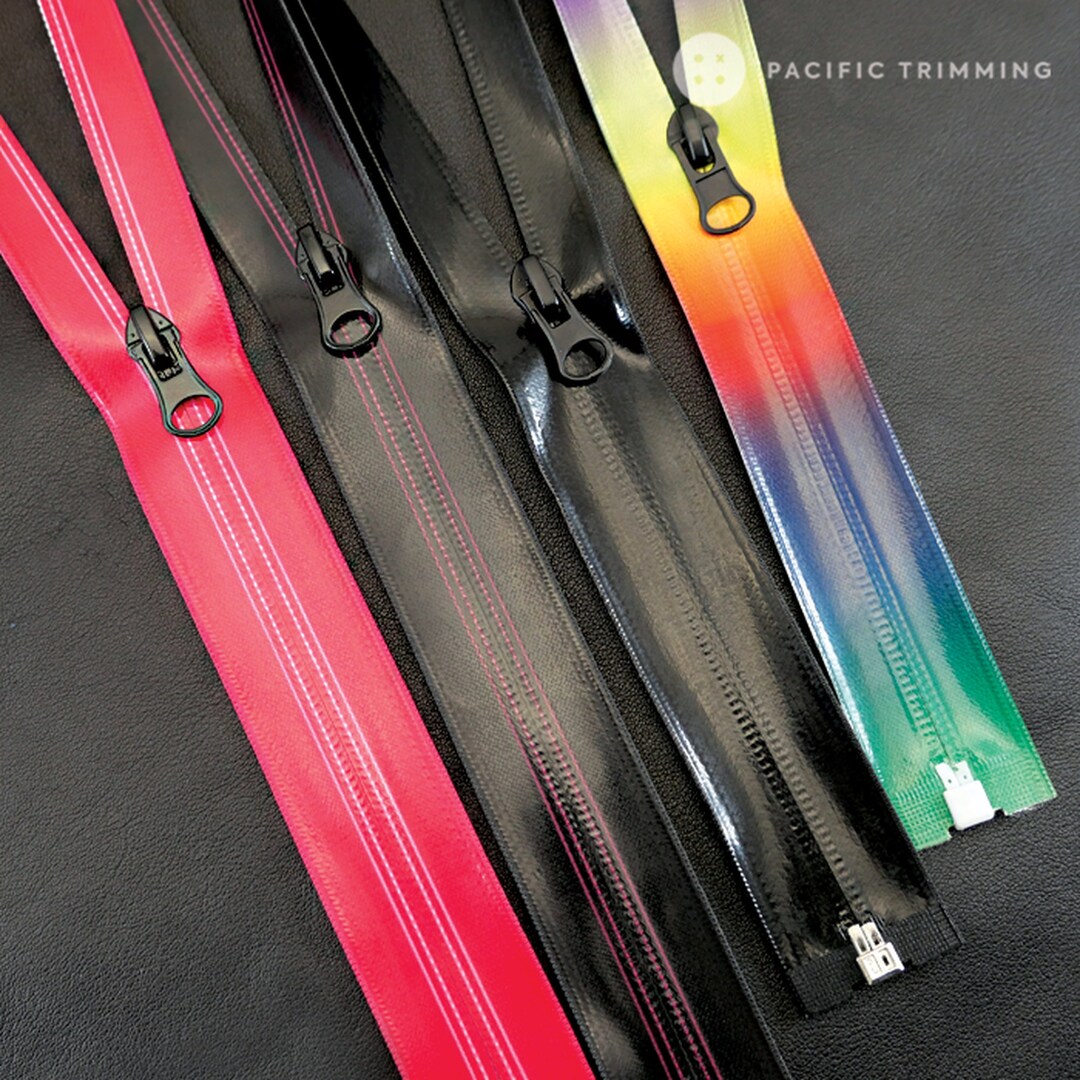 Shiny Finish Water Repellent Nylon #7 Coil Zipper *custom Cut to Length ...