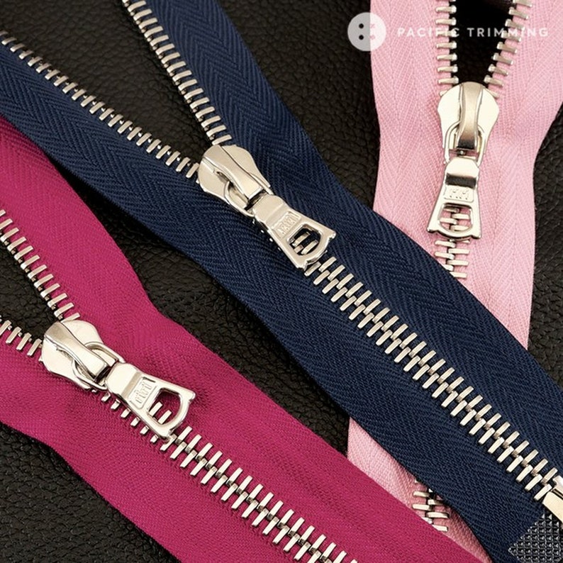 Riri M8 One Way Nickel Teeth Metal Zipper custom Cut to - Etsy