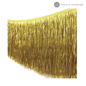 4", 8" Metallic Fringe Trim Multiple Colors - Etsy