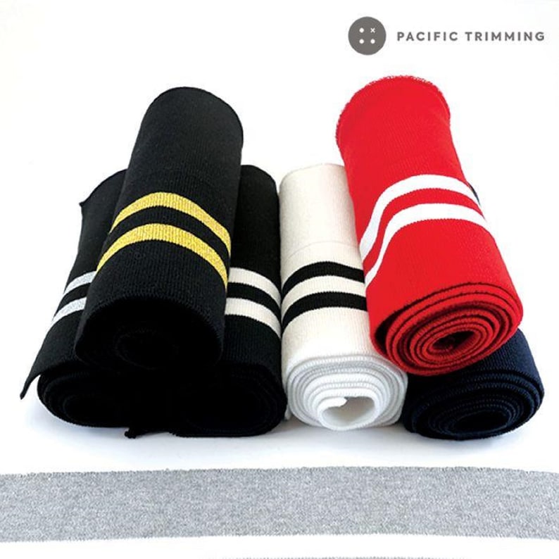 Two Line Striped Rib Knit Multiple Colors - Etsy