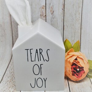 Rae Dunn Inspired Tissue Cover Tears of Joy Farmhouse - Etsy