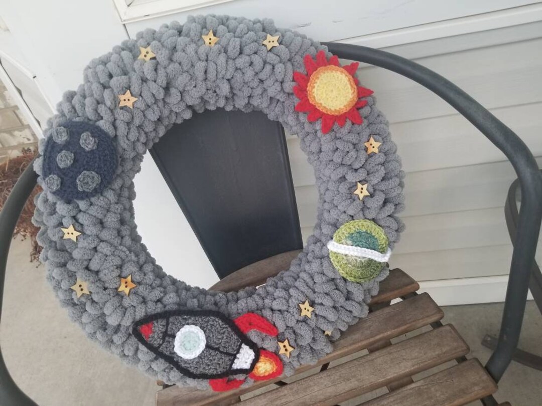 Handmade Space Themed Wreath I Space Decor I Space Themed I Space ...
