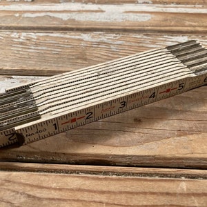 Vintage Lufkin Folding Rule No. 460 6-ft Ruler Wood Metal Double Sided ...