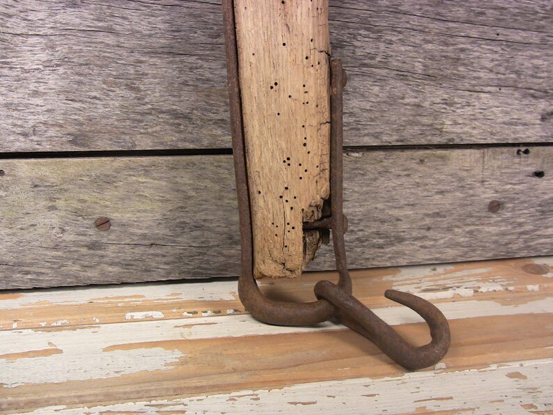 Antique Singletree Yoke Remnant Forged Iron Weathered Wood Rustic ...