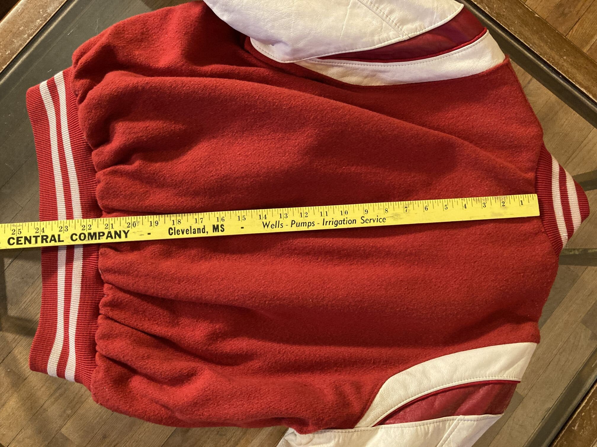 Vintage Holloway College Jacket Red White Wool Leather Men's Med 1960s ...