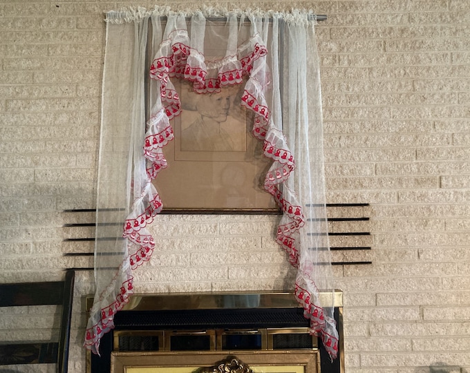 Pair of Valances/ Scottish Cotton Lace /free Shipping - Etsy