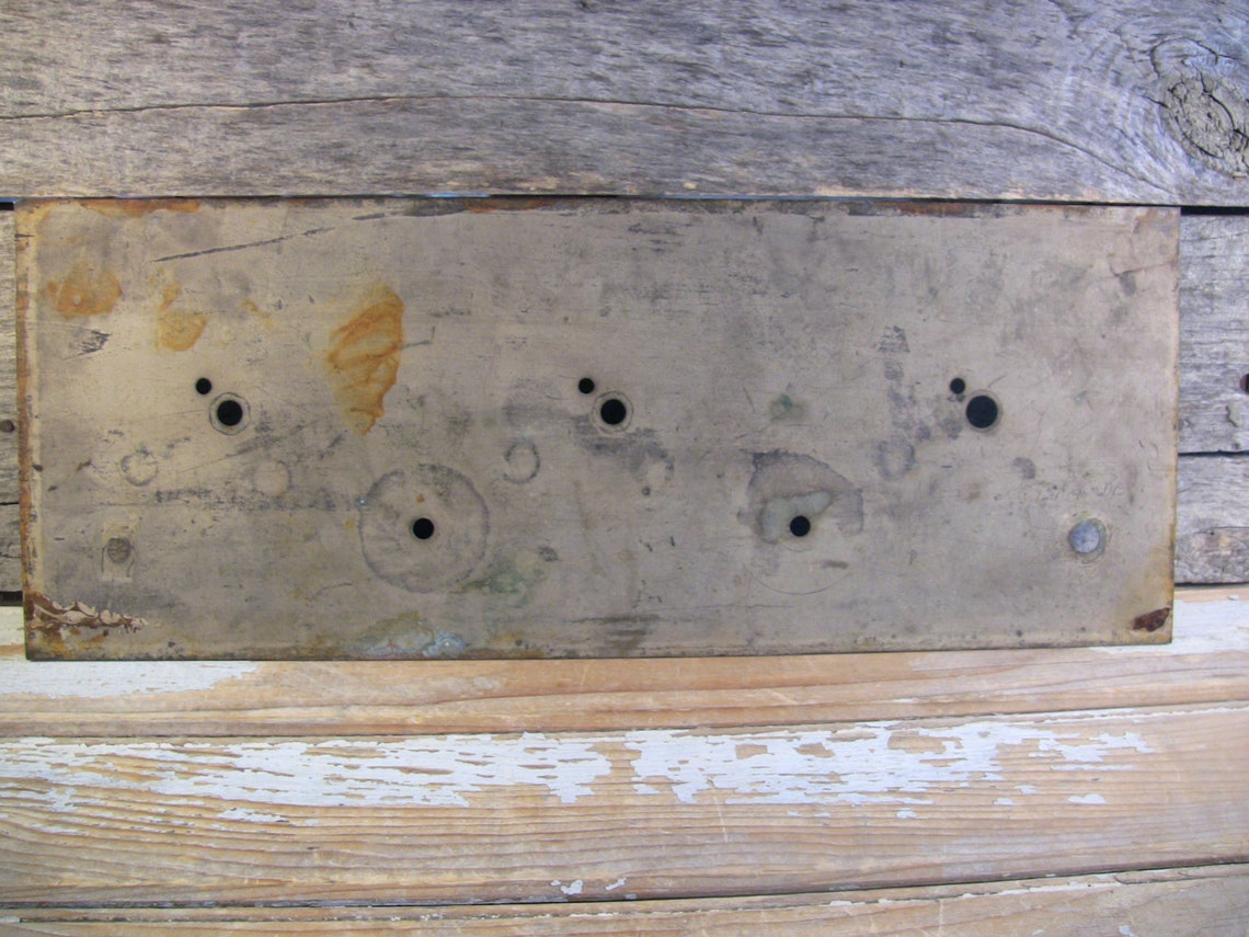 Antique Breadboard Radio Part Metal Face Plate Engraved New | Etsy