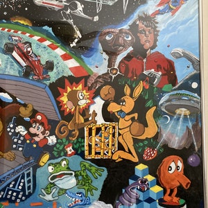 Vintage Video Game Art Original Painting Atari 20th Anniversary John ...