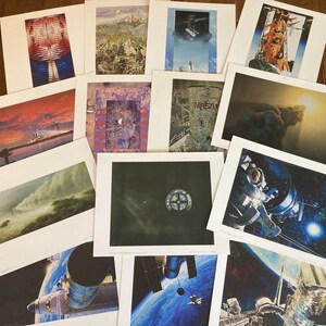 Vintage 1990s NASA Art Print Hubble Space Team No.294 Dry Lake Landing ...