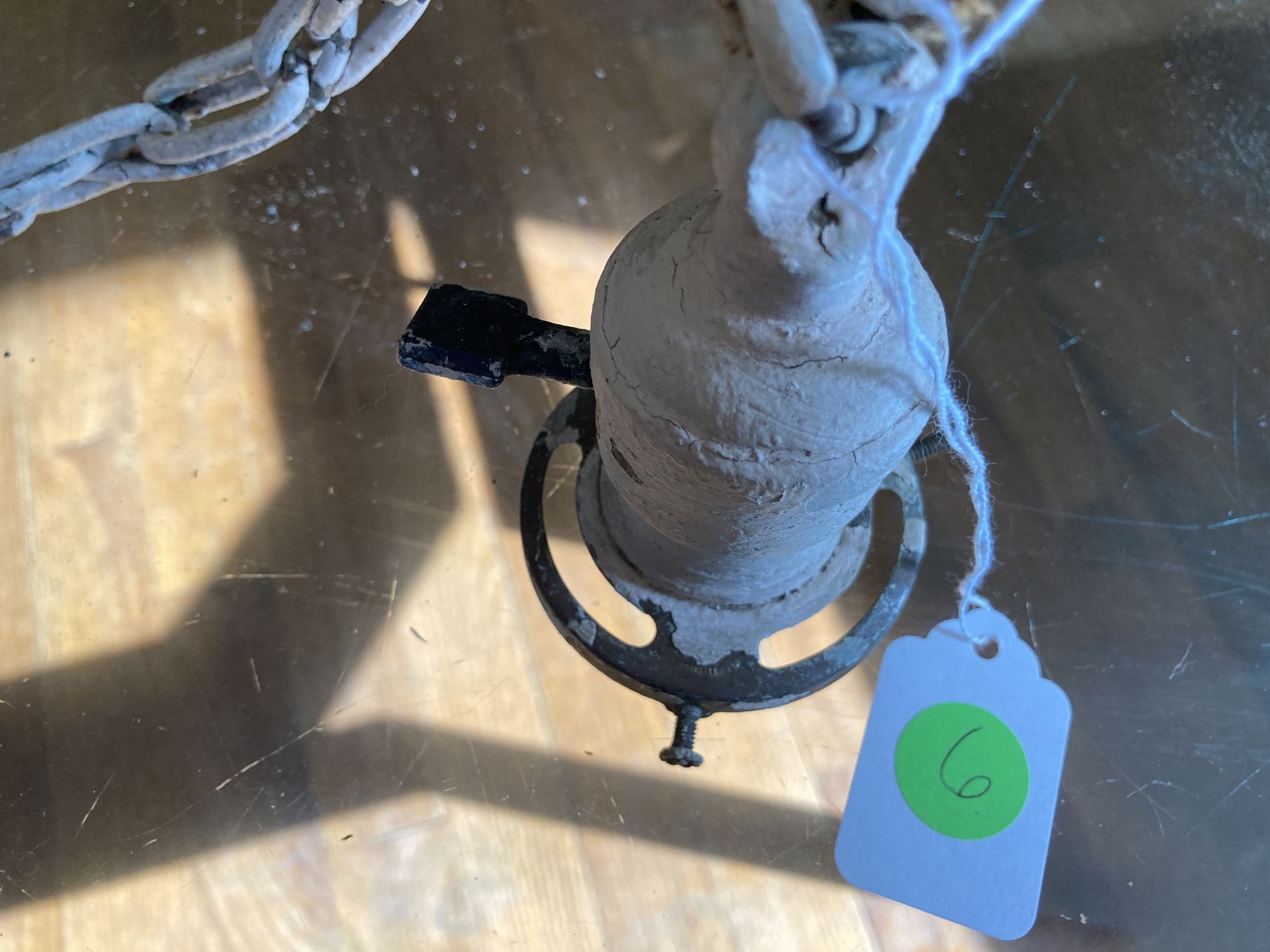 Antique Hubbell Chain Pendant Light Chain Painted No Shade Farmhouse ...