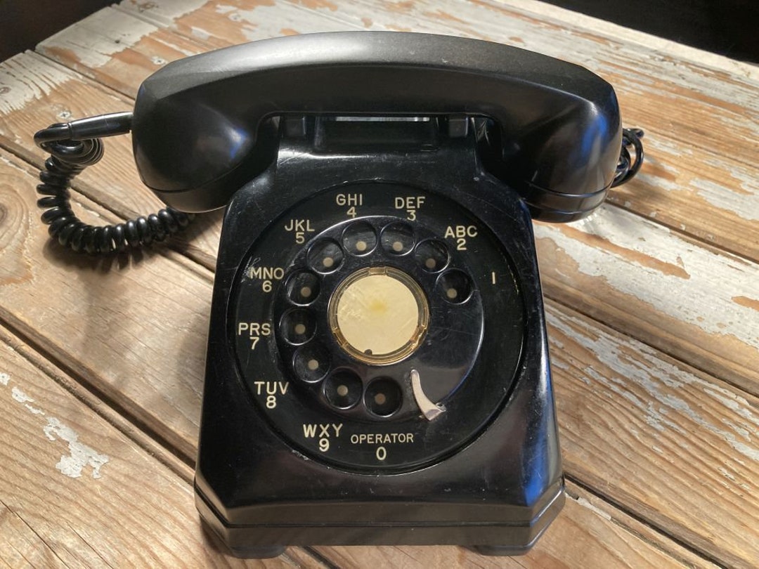 Vintage Stromberg Carlson Telephone Black Rotary Dial Desk Phone 210558 ...