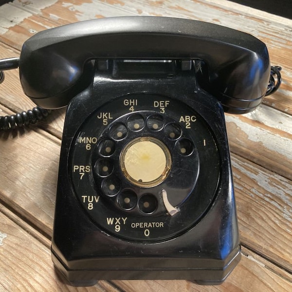 Black Bakelite Phone - Etsy