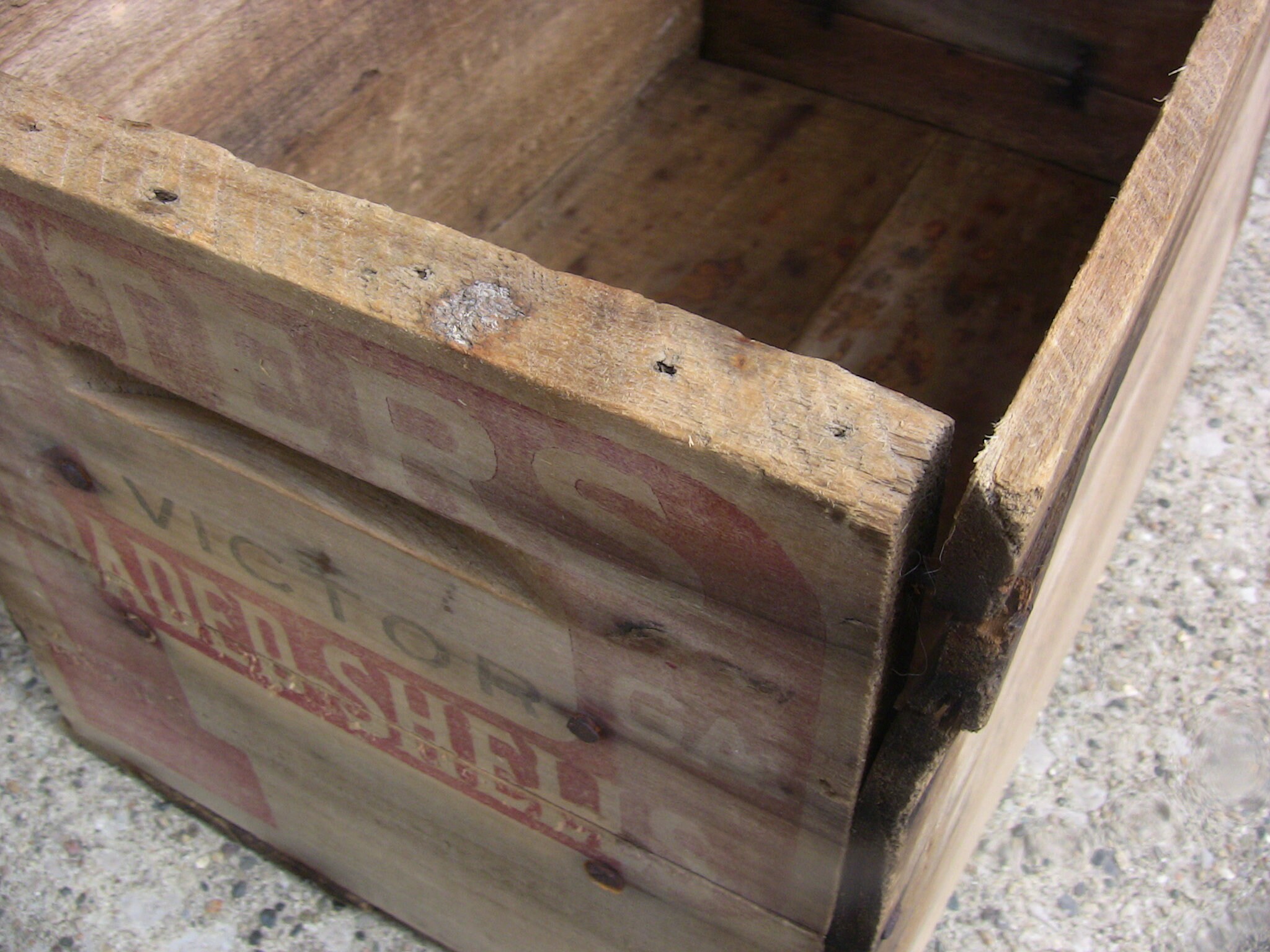Antique Ammo Box Vintage Wooden Crate Peters Victor-us Arms Ammunition ...