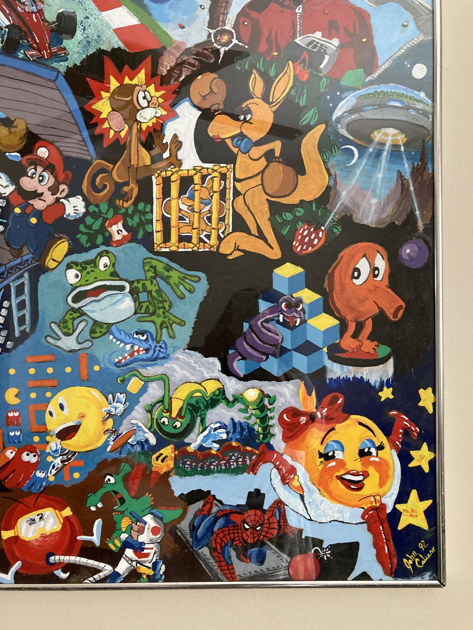 Vintage Video Game Art Original Painting Atari 20th Anniversary John ...